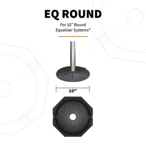 EQ Round 10" Permanent RV Jack Pads (4-pack), SNPEQ0SP4 by SnapPad