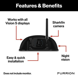 Furrion Vision S Rear RV Camera & Sharkfin Bracket